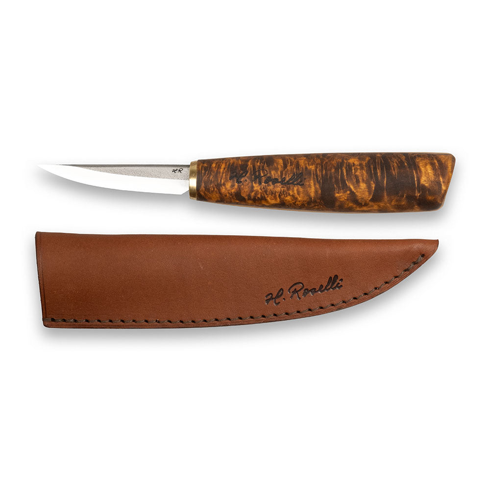 Carving Knife Short Blade | Precision Woodcarving | Roselli Finland